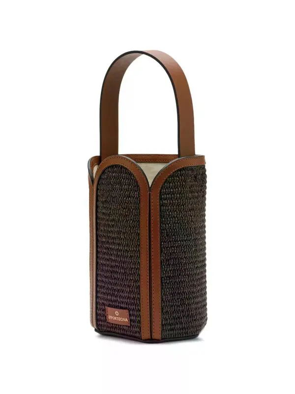 LA PORTEGNA Mini Barbara Woven Bucket Bag