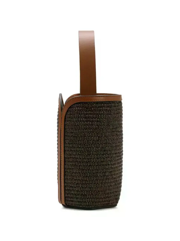 LA PORTEGNA Mini Barbara Woven Bucket Bag