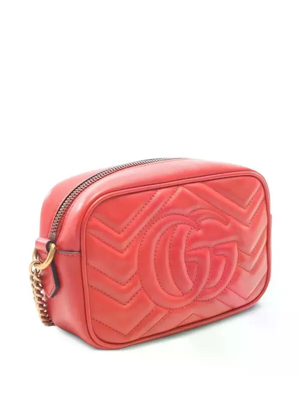 Gucci 2010s Gg Marmont Quilted Shoulder Bag - Red