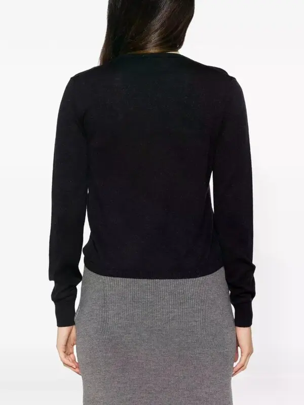 Eleventy Metallic-thread Crew-neck Sweater