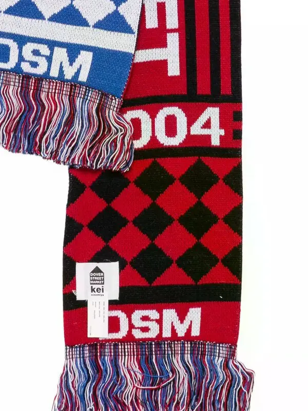 DOVER STREET MARKET X Kei Ninomiya Beautiful Chaos Football Scarf - Red