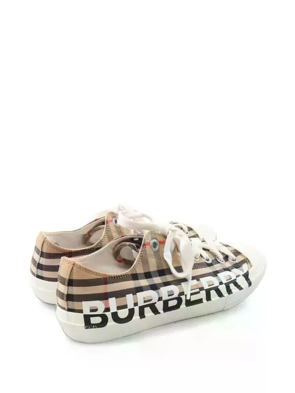 Burberry 2000s Nova Check Sneakers - White