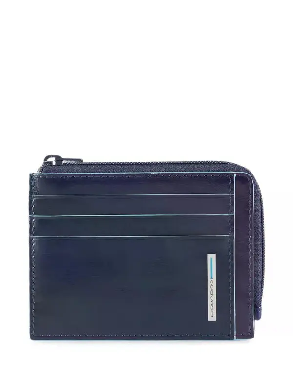 PIQUADRO Logo-plaque Leather Cardholder