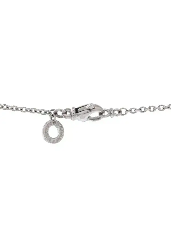 BVLGARI Allegra Round Pendant 18k White Gold With Multicolor Gemstones Necklace - Silver
