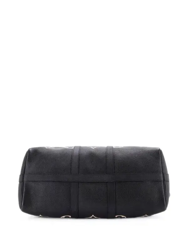 LOUIS VUITTON Keepall Bandouliere Bag Monogram Empreinte Giant 45 Travel Bag - Black