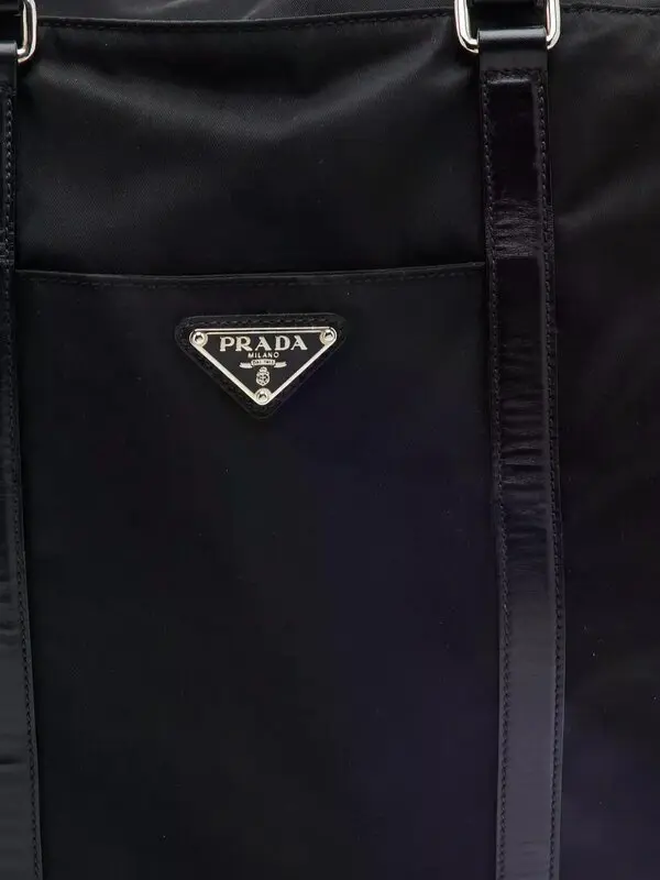Prada Re-nylon Saffiano Leather Tote Bag