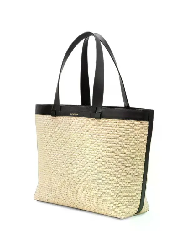 LA PORTEGNA Manuela Leather-trim Tote Bag