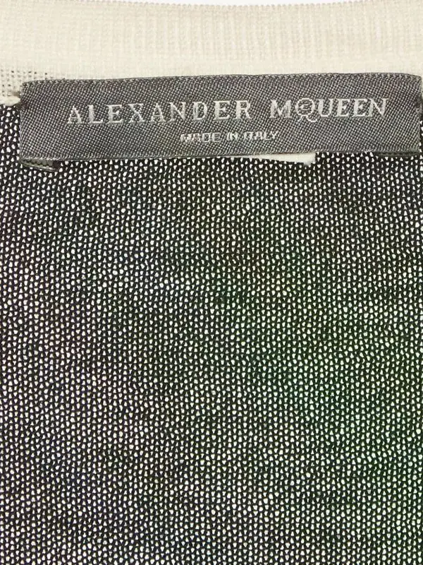 Alexander McQueen Bow-intarsia V-neck Sweater