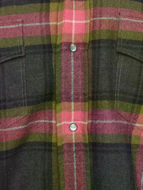 Gucci Dragon-embroidered Plaid Shirt