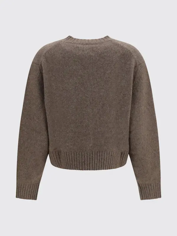Loulou De Saison Remus Merino Wool Crewneck Cardigan - Grey