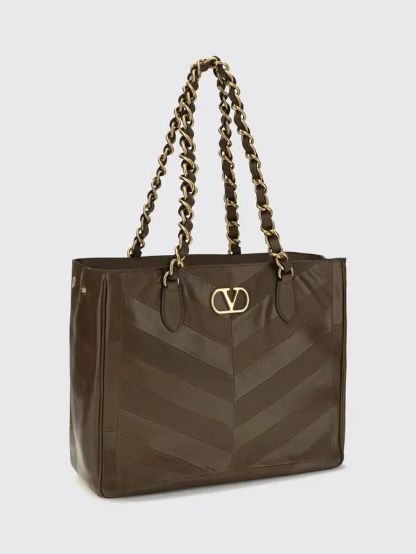 Valentino Garavani Laseine Lambskin Leather Shoulder Bag With Vlogo Signature