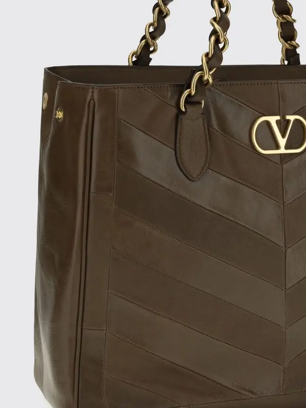 Valentino Garavani Laseine Lambskin Leather Shoulder Bag With Vlogo Signature