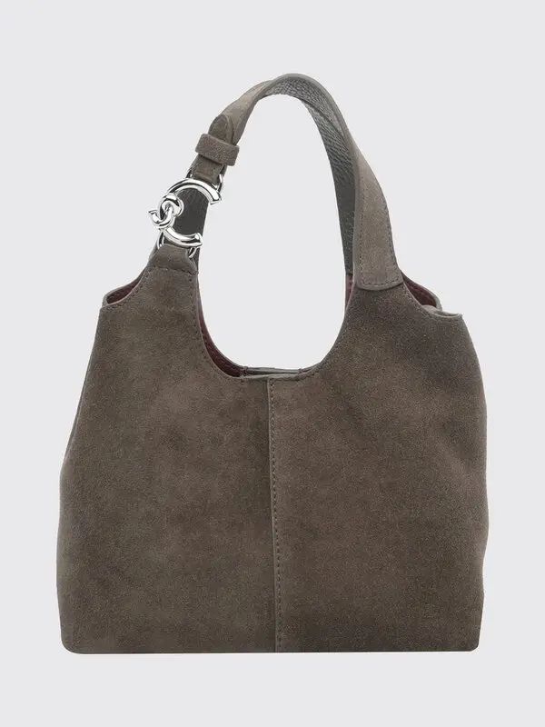 COCCINELLE C-easy Leather And Suede Mini Bag With Removable Inner Pouch - Beige