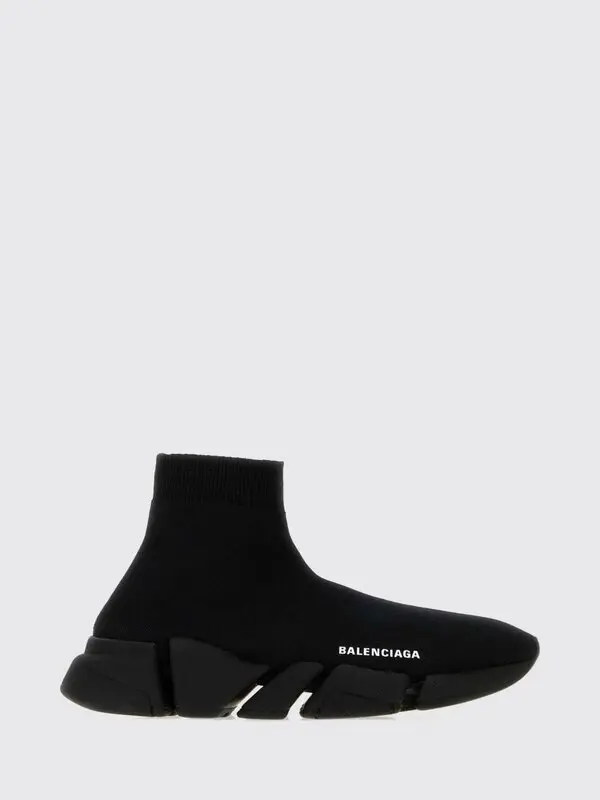 Balenciaga Speed 2.0 Stretch-knit Sock Sneakers With Logo - Black