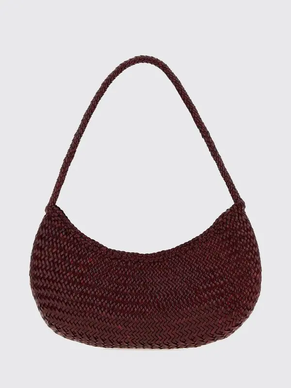 Dragon Diffusion Nova Luna Woven Buffalo Leather Shoulder Bag - Burgundy