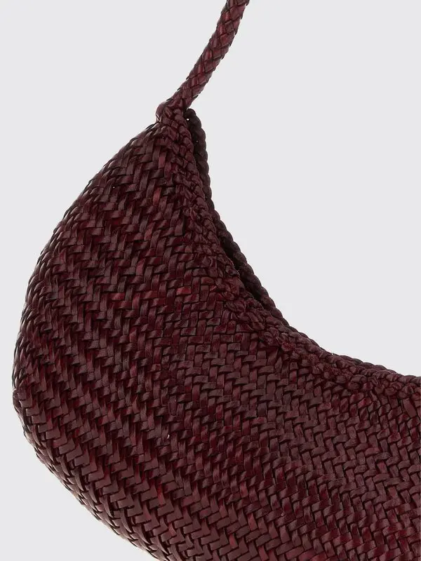 Dragon Diffusion Nova Luna Woven Buffalo Leather Shoulder Bag - Burgundy