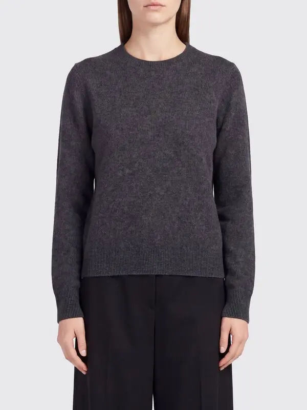 Max Mara Pure Yak Wool Crew-neck Sweater With Long Sleeves