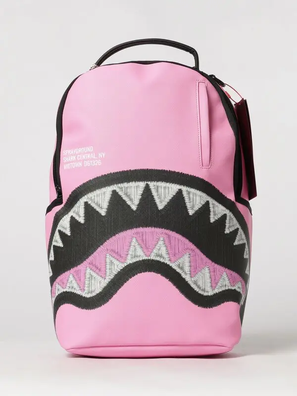 SPRAYGROUND Pvc Backpack With All-over Logo Print And Laptop Pocket - Multicolor