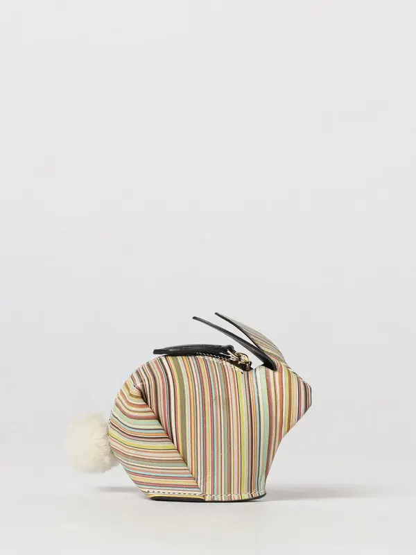 Paul Smith Animal-shaped Striped Leather Wallet With Pompom