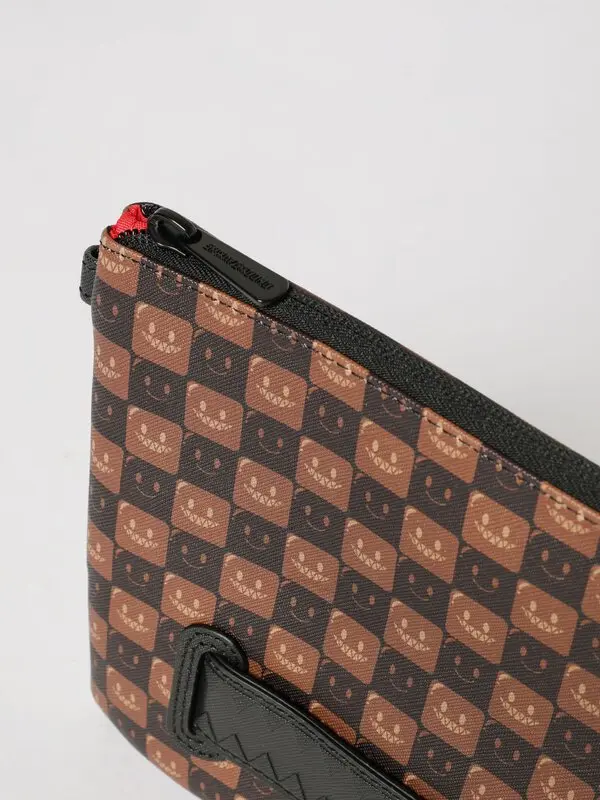 SPRAYGROUND Pvc Document Holder With Check Pattern And Shoulder Strap