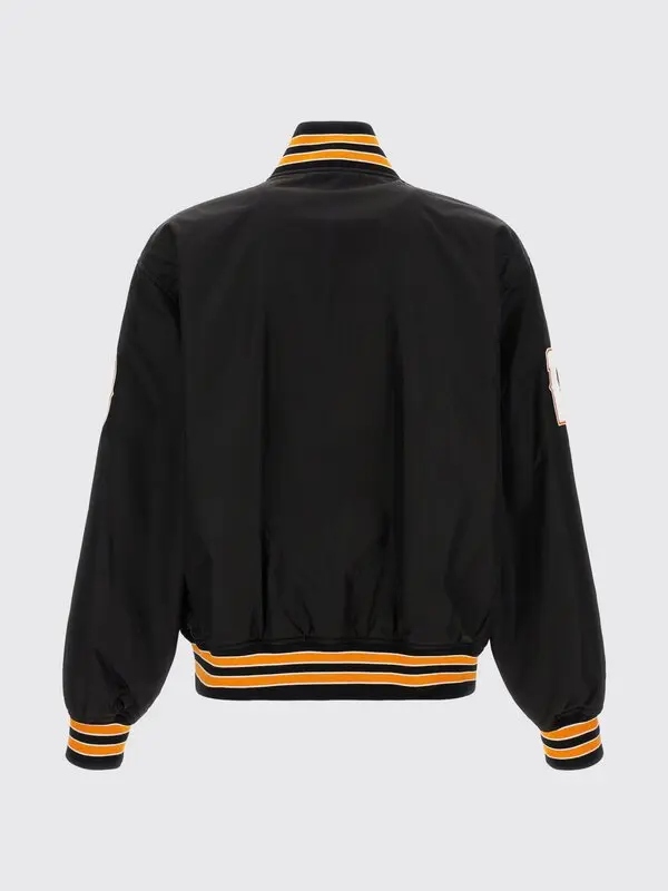 Balenciaga Relaxed Fit Varsity Bomber Jacket In Technical Fabric With Patches