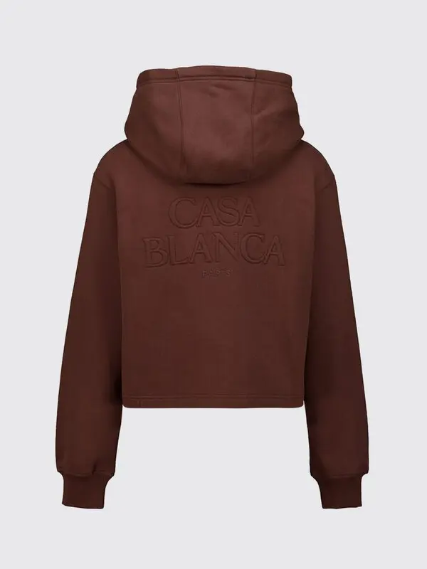 Casablanca Cotton And Cashmere Blend Zip-up Hoodie
