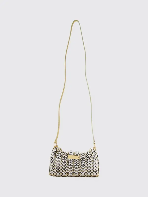 Rabanne 1969 Nano Mini Metal Crossbody Bag With Leather Details