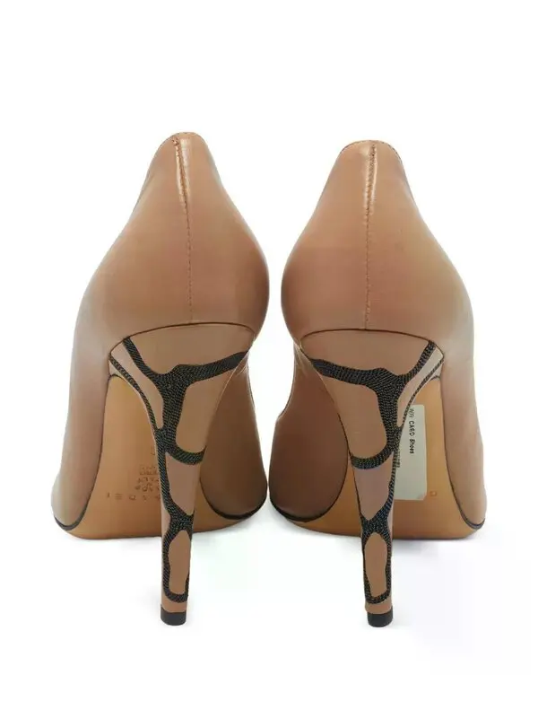 Casadei Blade Peep-toe Heeled Pumps