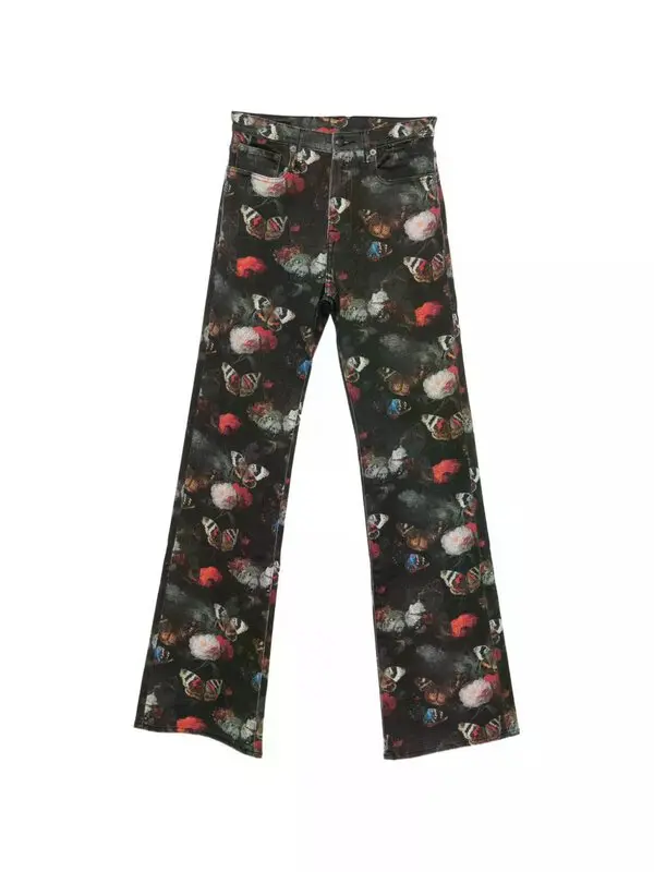 R13 Jane Butterfly-print Jeans