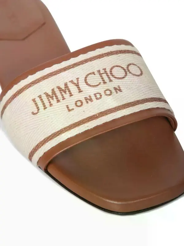 JIMMY CHOO Logo Strap Sandals