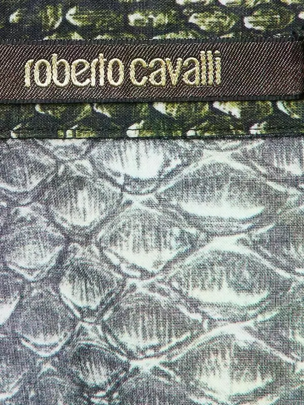 Roberto Cavalli Snakeskin-print Slim-fit Shirt