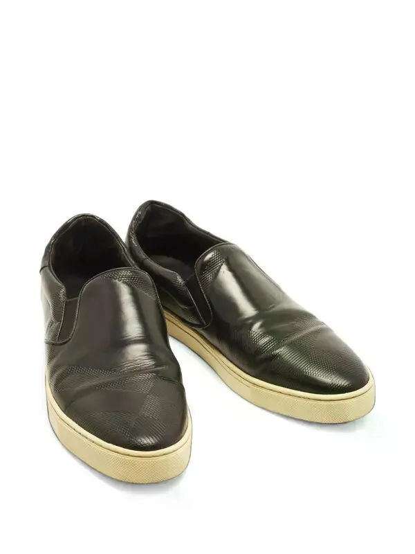 Burberry Embossed-check Slip-on Sneakers