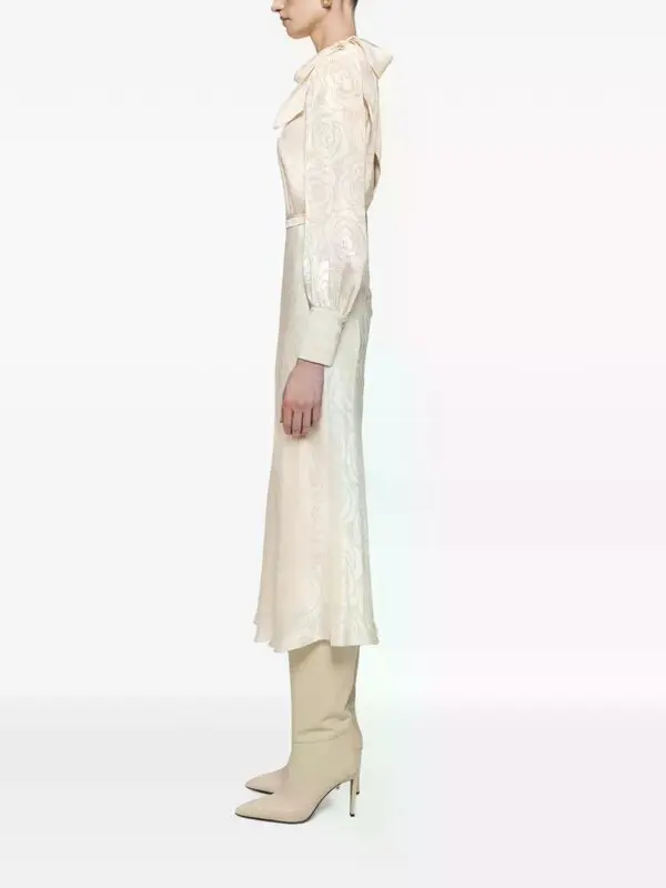 NISSA Satin Viscose Midi Dress