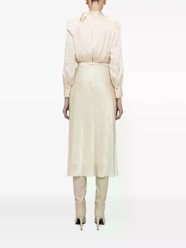 NISSA Satin Viscose Midi Dress