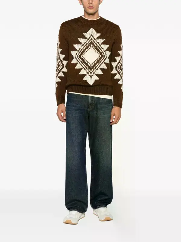 Moncler Geometric-intarsia Wool Sweater