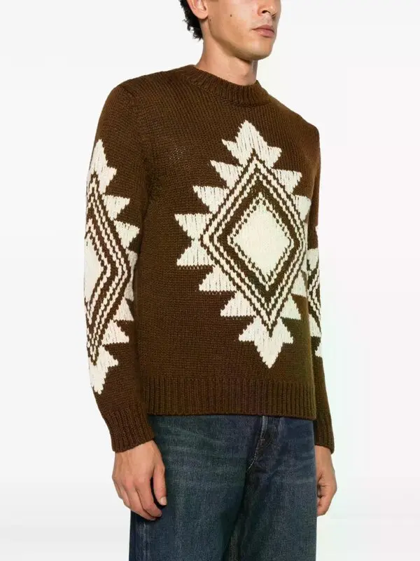 Moncler Geometric-intarsia Wool Sweater