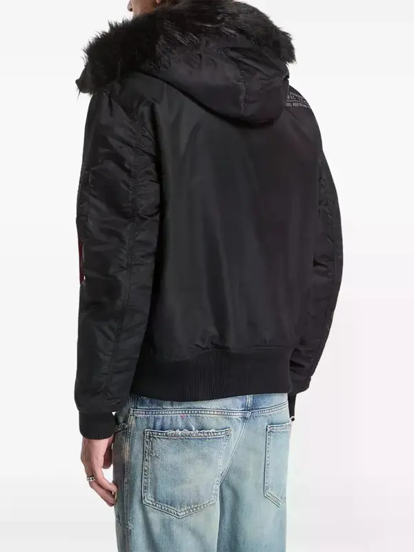 Alpha Industries Deflector Faux-fur Trim Jacket - Black