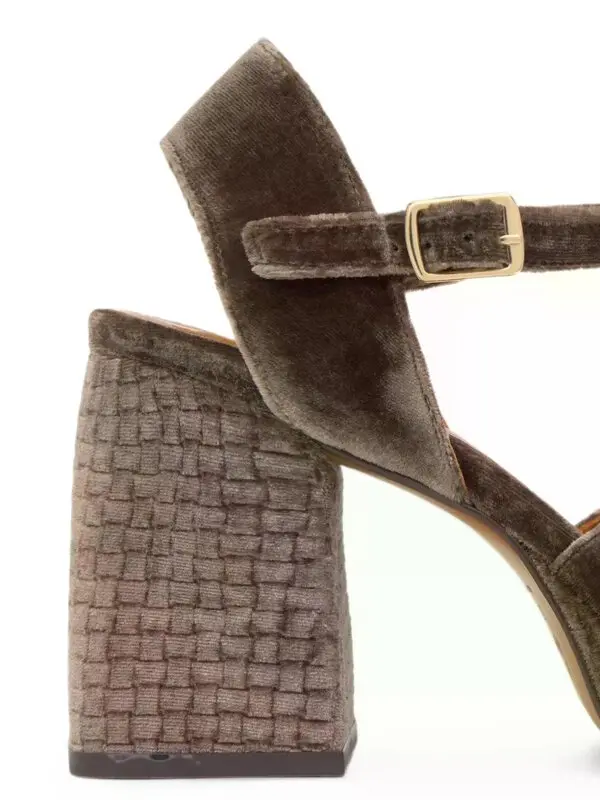 CastaÑer Vero Velvet Platform Sandals