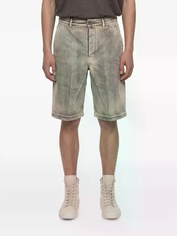 Rick Owens Washed-effect Knee-length Shorts