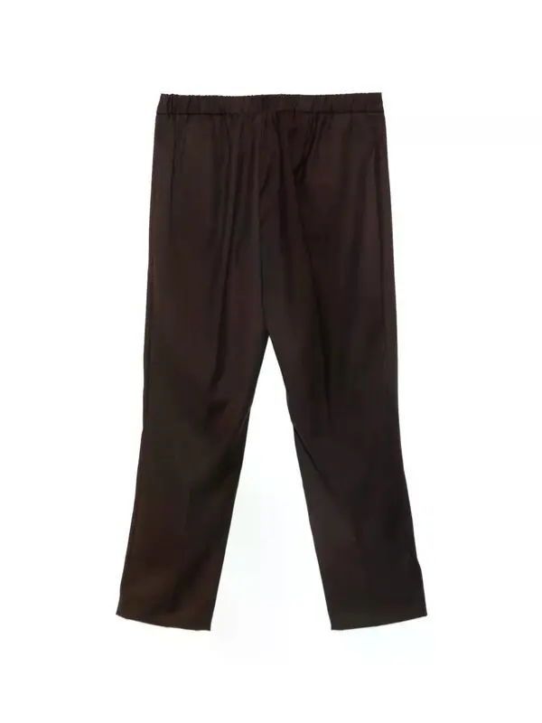 Marina Rinaldi Elasticated-waistband Pressed-crease Trousers