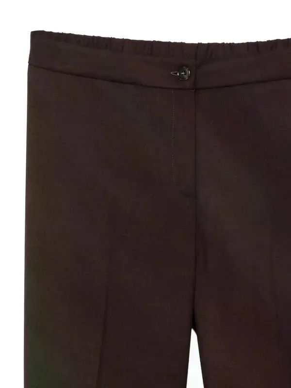 Marina Rinaldi Elasticated-waistband Pressed-crease Trousers