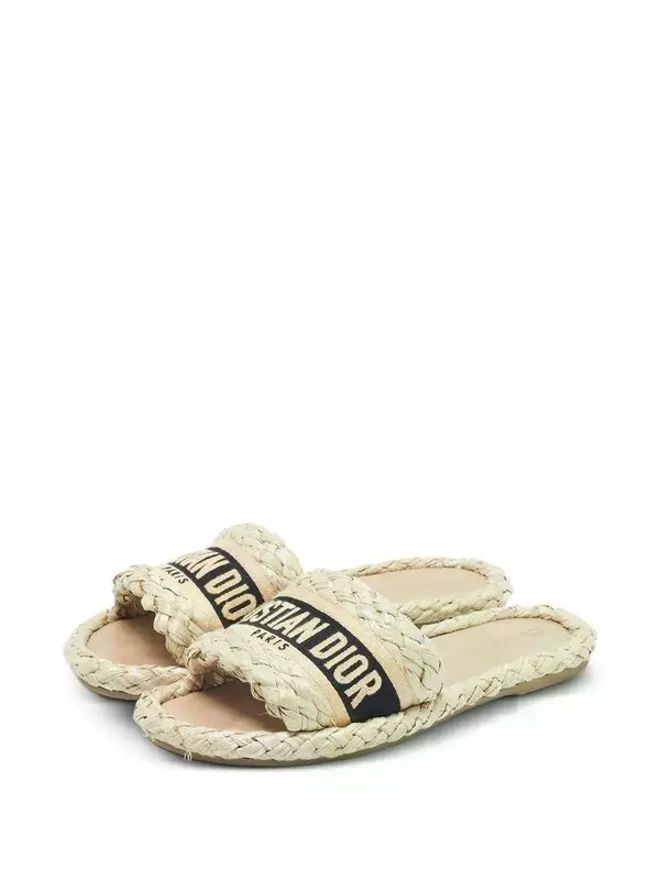 Dior Dway Embroidered Flat Sandals