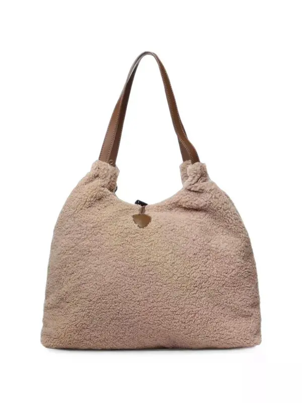 V°73 Ski Glam Teddy-effect Embroidered Shoulder Bag
