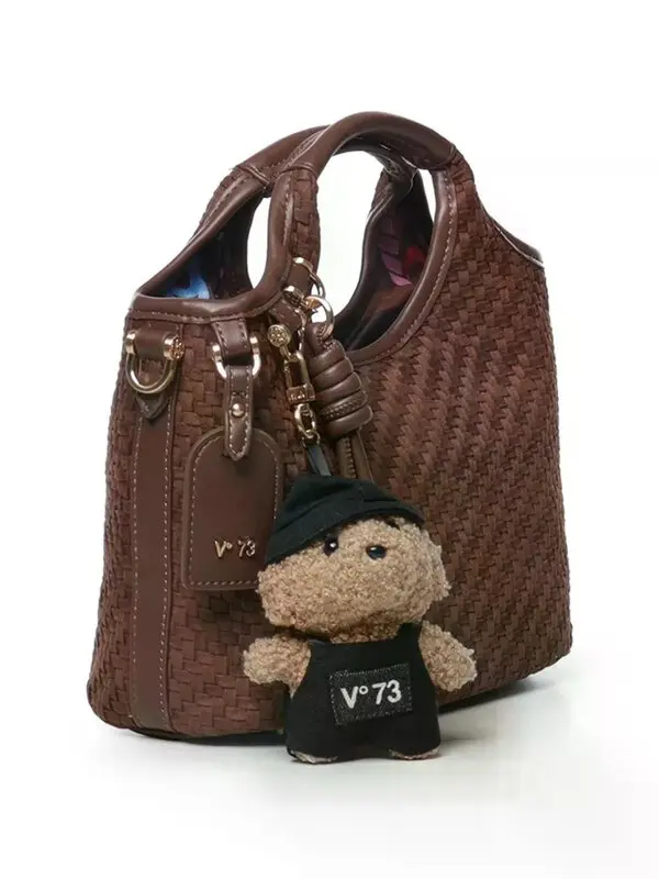 V°73 Zelda Woven-effect Shoulder Bag - Brown
