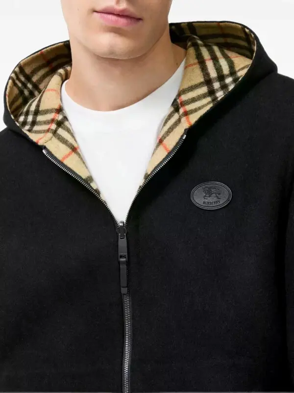 Burberry Reversible Wool Newport Hooded Jacket