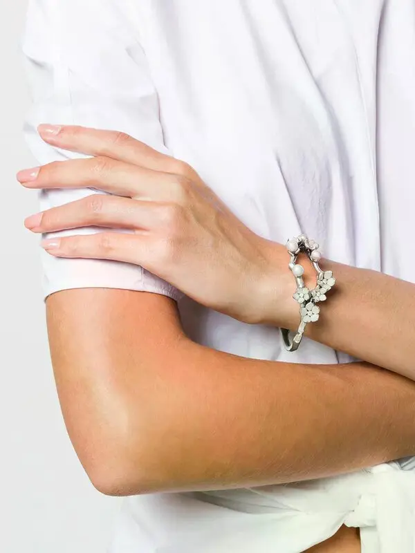 SHAUN LEANE Cherry Blossom Pearl And Diamond Cuff