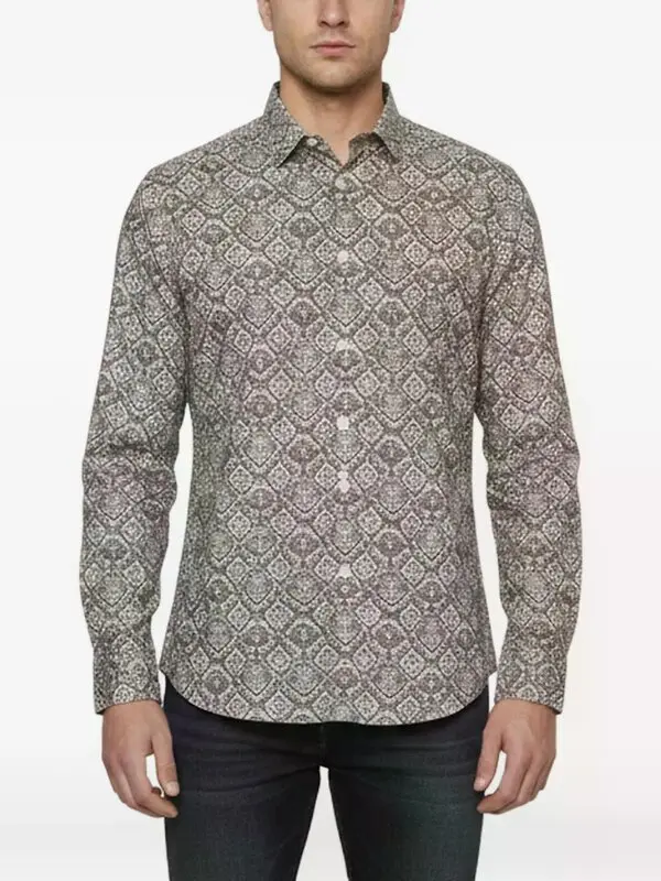 Alexander McQueen Geometric-print Poplin Shirt