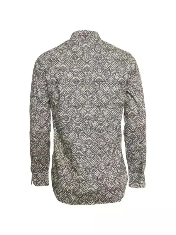 Alexander McQueen Geometric-print Poplin Shirt