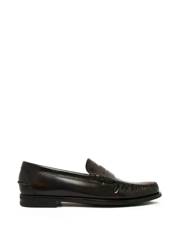 Prada Brushed Leather Loafers