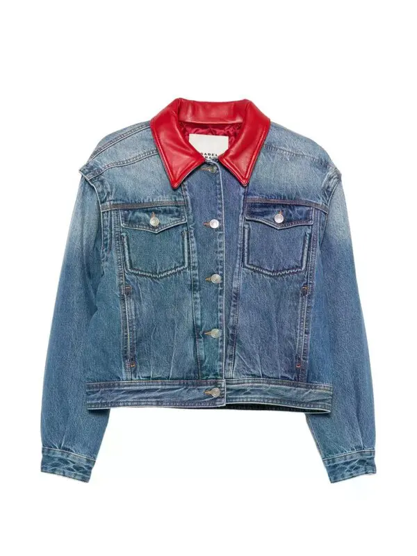 Isabel Marant Étoile Devyn Contrast-collar Denim Jacket - Blue